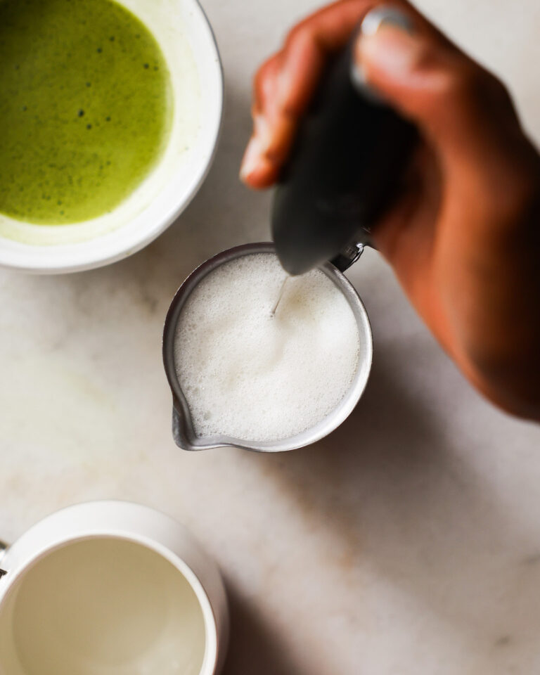 Oat Milk Matcha Latte {+ step-by-step VIDEO}